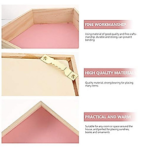 BESPORTBLE Home Decor Locker Shelf Photo Wall Shelf Display 3pcs Wood House Shape Storage Racks Multifunction Wall Shelves for Home Bathroom Wall Shelf Organizer Home Decor Locker Shelf