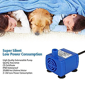 iPettie Tritone Ceramic Pet Drinking Fountain丨Ultra Quiet, Way Better Than Plastic丨Water Fountains for Cats and Dogs 2.1 Liters Pet Water Dispenser with Replacement Filters and Foam, White