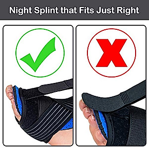 Sanzix Plantar Fasciitis Night Splint, Adjustable Plantar Fasciitis Ankle Brace, Orthotic Brace for Arch Foot Pain, Night Splints for Plantar Fasciitis Relief, Foot Drop, Achilles Tendonitis Support