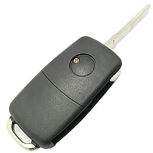 Key Fob Case Fit for VW Volkswagen Jetta Passat Golf Beetle Rabbit GTI CC EOS Replacement Key Shell 4 Buttons Keyless Entry Remote Key Fob Cover with Uncut Blade (2)