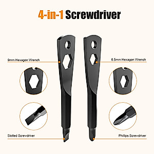 Keychain Screwdriver Tool Gifts for Men, KUSONKEY Christmas Gifts Stocking Stuffers for Men, 4-in-1 Screwdriver bit with Phillips,Slotted and Hex Wrench Cool Gadgets for Dad,Father,Husband, Boyfriend