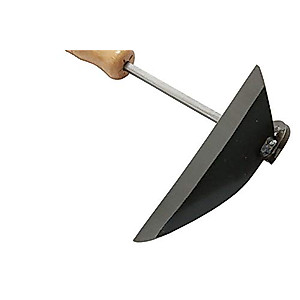 Bonsai 100C Japanese Hand Hoe/Weeding Sickle, All Steel Blade with Wooden Handle