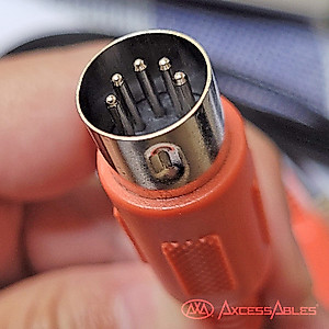 AxcessAbles 10ft MIDI Cable Dual 5-Pin to Dual 5-Pin. MIDI (Musical Instrument Digital Interface) Cable for Digital Keyboards, Synthesizers, Audio Interfaces. (MID-203 10ft)