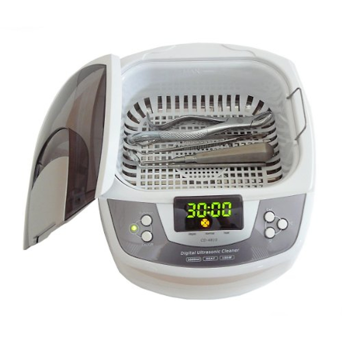 iSonic P4810 Commercial Ultrasonic Cleaner, 2.1Qt/2L, 110V for Brass, Gun Parts, Carburetor Cleaning , white