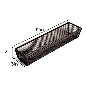 Organize Kitchen Drawers | Smart Design Steel Mesh 12x3" Tray