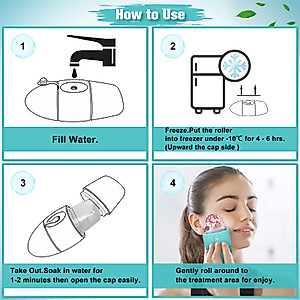 Ice Roller for Face and Eye,Facial Skin Care Tool Face Roller Massager - Reduce Puffiness Migraine Pain Relief and Minor Injury