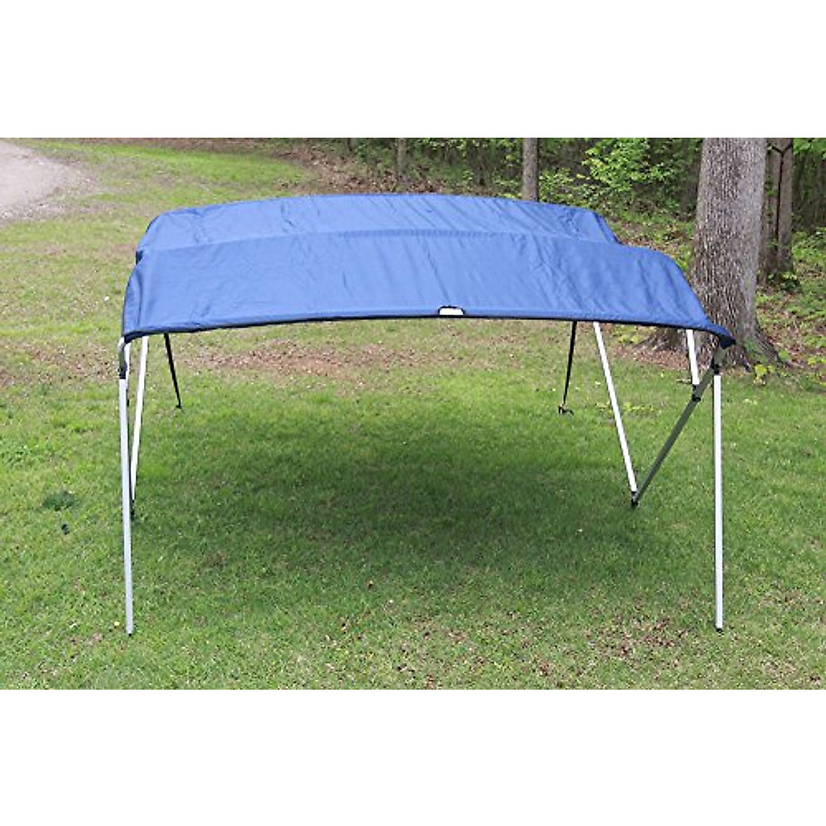 Vortex Direct Navy Blue Fabric Square Tube 4 Bow Frame Bimini Top 10' Long, 91"-96" Wide, 54" Tall