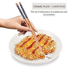 Cabilock 1 Set 6 Pcs Tableware Japanese Style Dishes Pottery Fruit Bowl Chinese Tea Cup Ceramic Tea Cup Japanese Porcelain Dinnerware Hand- Dinner Plates Sauce Dish Individual Wood Pickles