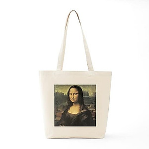 CafePress Vintage Mona Lisa Tote Bag Natural Canvas Tote Bag, Reusable Shopping Bag