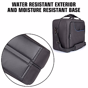 USA Gear PS5 Carrying Case - PS5 Travel Bag Compatible with PlayStation 5, PS5 Slim with Adjustable Interior - PS5 Travel Case for Dualsense Controllers, Playstation 5 Games, PS5 Accessories (Blue)