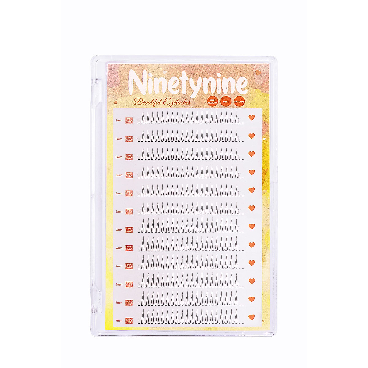 Ninetynine 240pcs V Shape Bottom Lower Lash (6-7mm) Natural Individual False Eyelash Extension Soft Handmade Bottom Lashes Clusters