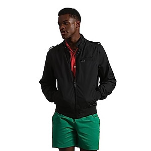 Members Only Men's Classic Iconic Racer, Slim Fit Jacket (Black, XL)