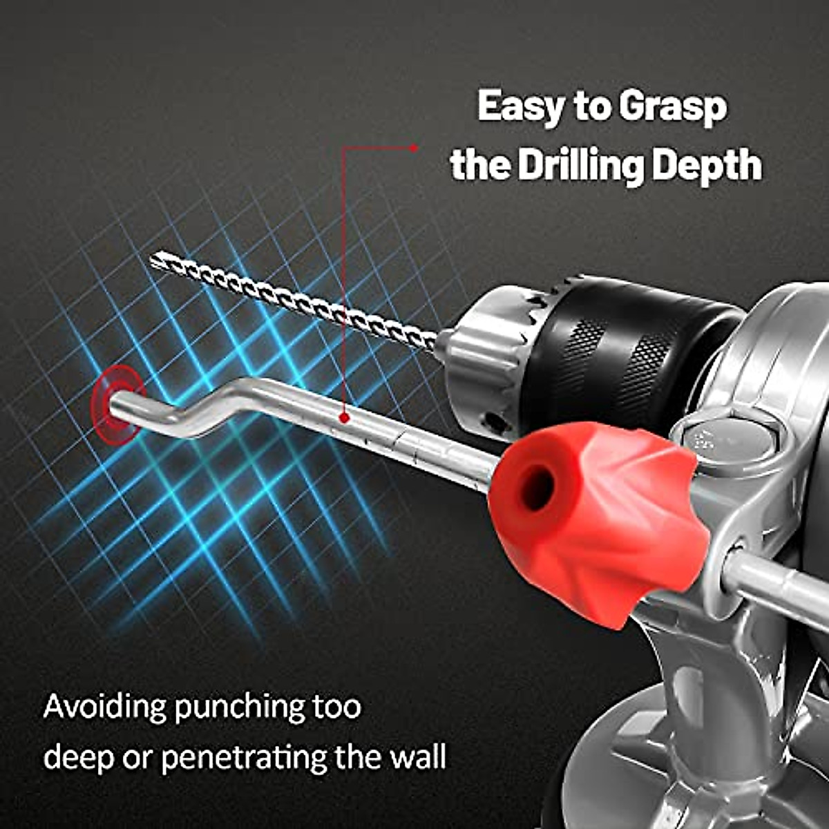 Hammer Drill HERZO Corded Impact Drill 7 Amp 1/2 Inch 2700 RPM,360° Rotatable Handle for Wood,Plastic,Steel