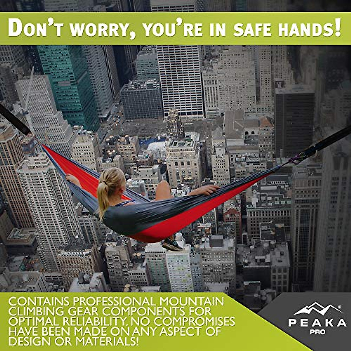 Peaka Pro Tree Swing Straps Hanging Kit - Adjustable 7-Foot Extra Long Hammock Tree Straps Portable, Swing Tree Straps with 2-Ton Tensile Strength - Tree Straps for Swings with Finger Pinch-Safe Cover