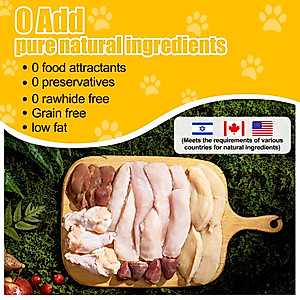 Chienmily Chicken Jerky Rings Dog Treats, Single Ingredient Natural Chews, High Protein & Grain Free Training Treats, Dog Chewy Training Snacks for Small Medium Large Dogs, 11.6 oz