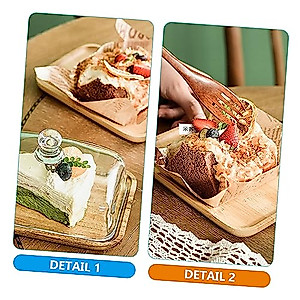 YARNOW 1 Set Dessert Cake Pan Bakery Stand Holder Fruit Platter Server Rustic Cupcake Stand Cake Serving Platter Steak Display Stands Wood charcuterie Board Dish Bamboo Bell Shaped