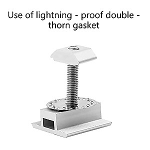 50Pcs Solar Panel Grounding Lugs Solar Panel PV Grounding Clip Washer Spacer for Photovoltaic Roofs Photovoltaic Ground Photovoltaic Shed