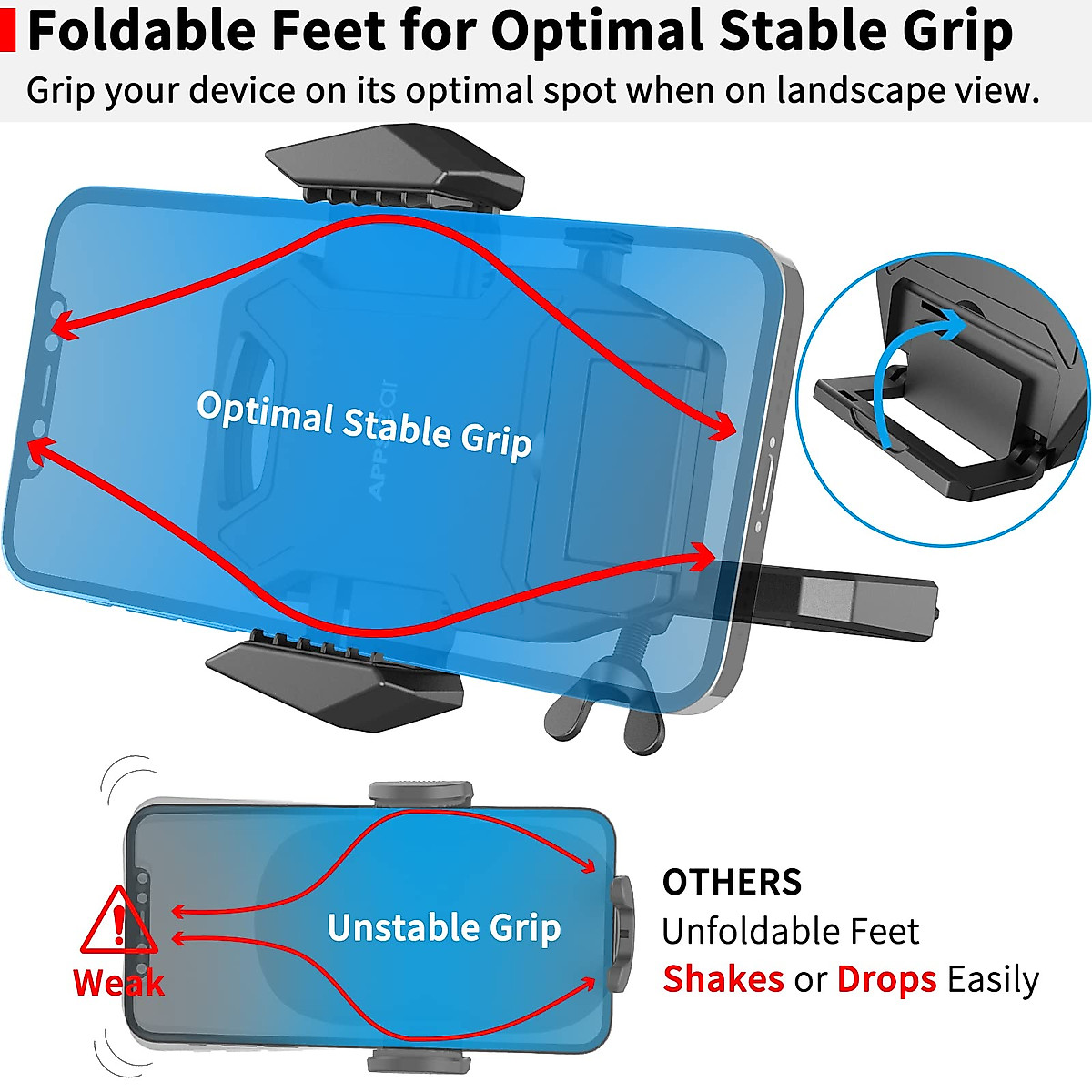 APPS2Car CD Phone Holder for Car Bundle with CD Slot Tablet Mount