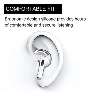 AirPods Pro Silicone EarHooks Case, IFCASE Anti-Slip Ear Hooks Cover Accessories Compatible with AirPods Pro (White)