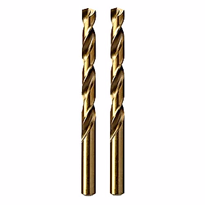 MAXTOOL No.13 2pcs Identical Jobber Length Drills 0.185" HSS M35 Cobalt Twist Drill Bits Wire Gauge Gage Numbered Straight Shank Drills; JBN35G10R13P2