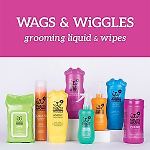 Wags & Wiggles Freshen Deodorizing Wipes for Dogs | Eliminate Odors from Your Dog's Coat | Fresh Strawberries, 100 Count | Easy and Convenient Way to Freshen Your Pet Without A Bath, FF12825
