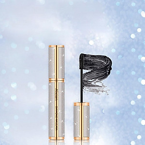 Alician Diamond Mascara, Waterproof Long Curling Extension Eyelashes, Long-Lasting, Thick Thickening, Smudge-proof and Lengthening Voluminous Eyelashes