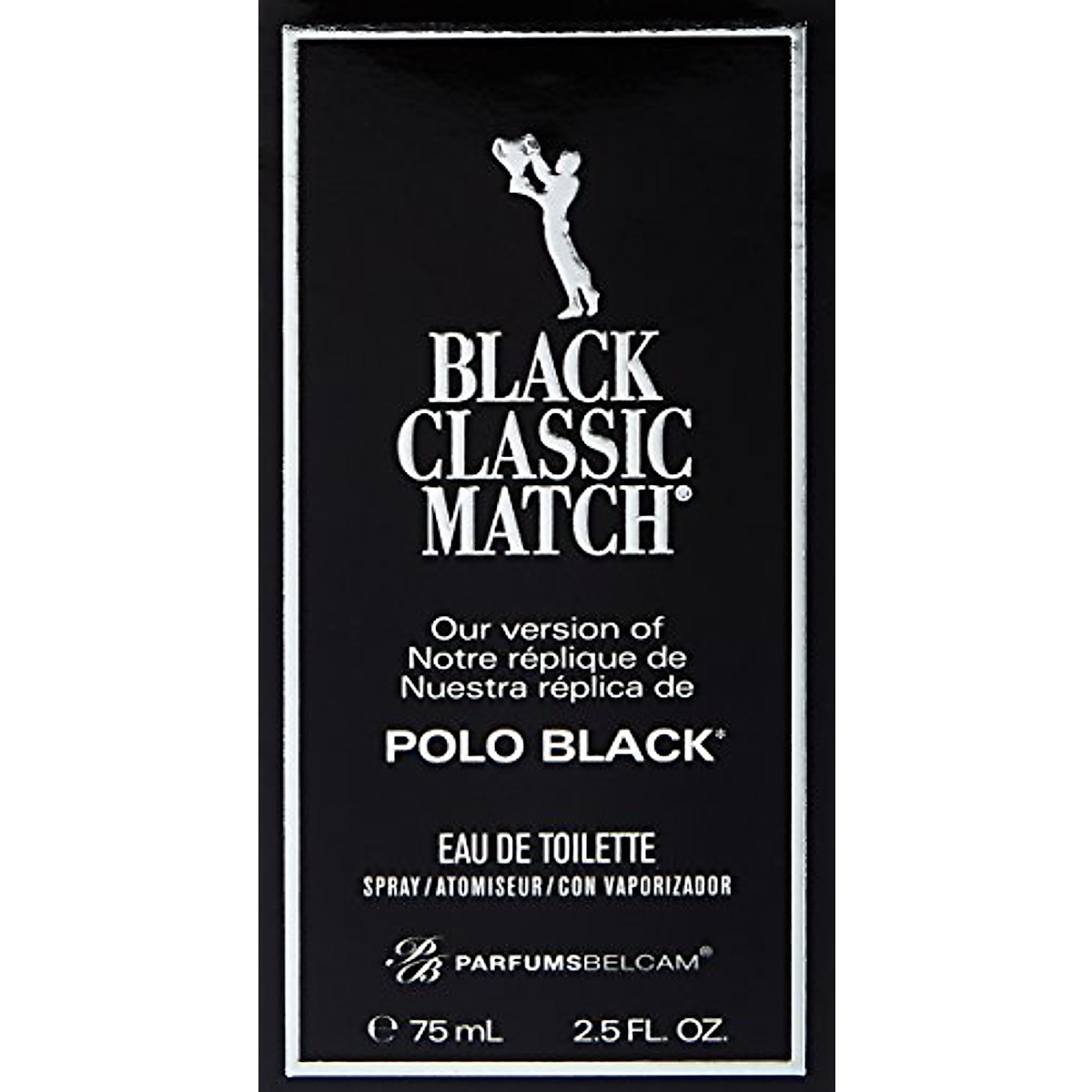 PB ParfumsBelcam Black Classic Match our Version of Polo Black EDT, 2.5 Fl Oz, Woody