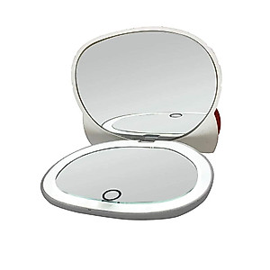 Impressions Vanity Hello Kitty Compact Mirror with Adjustable Brightness, Touch Sensor and Rechargeable Travel Makeup Mirror for Purse