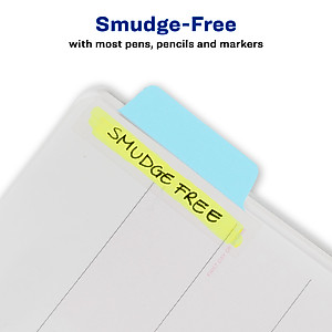 Avery Margin Ultra Tabs, 2.5" x 1", 2-Side Writable, Assorted Pastel Colors, 48 Repositionable Tabs (74867)
