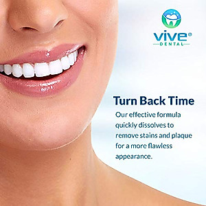 Vive Dental Retainer & Denture Tabs - Cleaner Tablets - for Mouthguard, Night Guard, Removable Partial or Full False Teeth - Overnight, Antibacterial Cleanse - Cleaning Removes Stains, Plaque, Odor