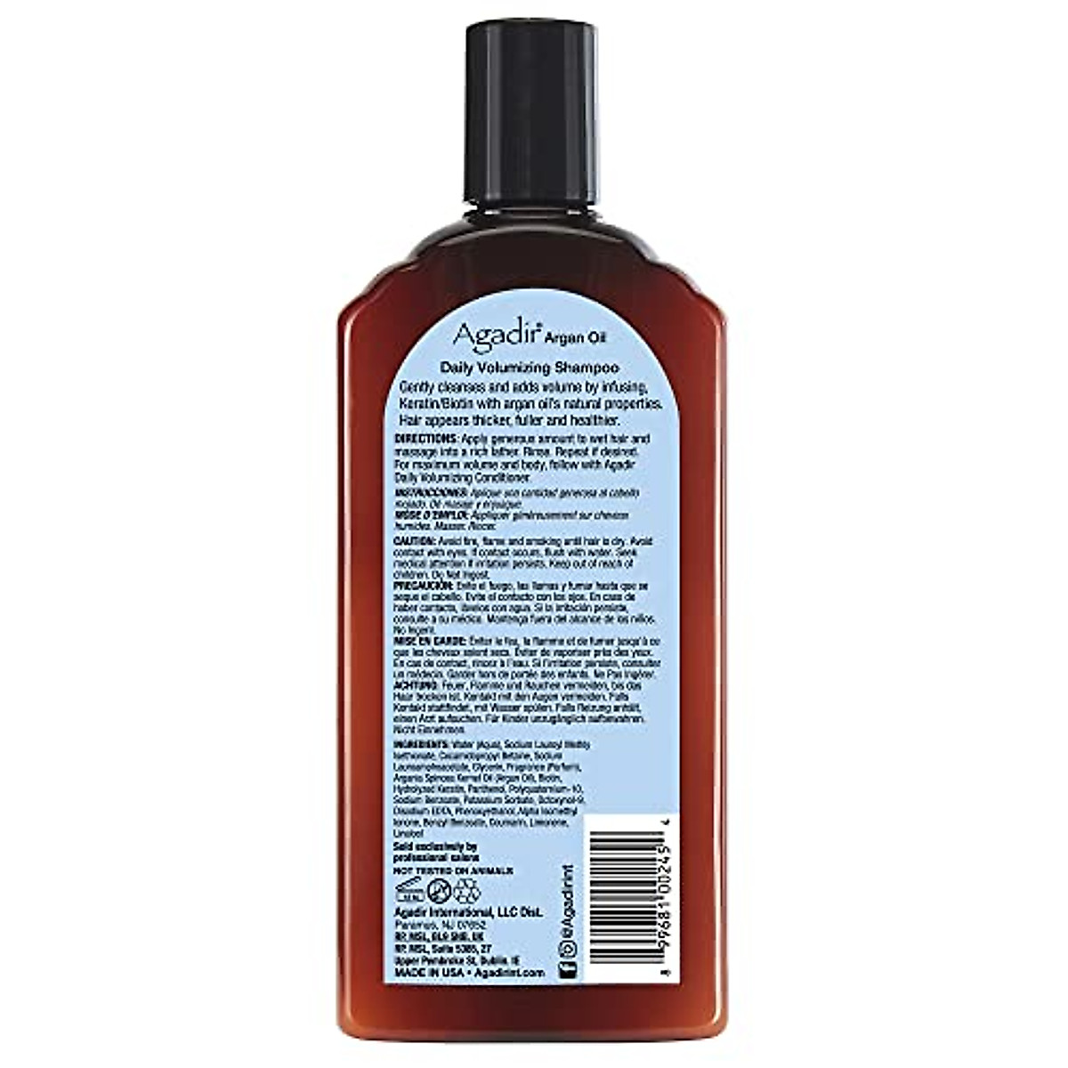 AGADIR Daily Volumizing Shampoo, 12.4 Fl Oz
