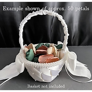 Emerald gold ivory 100 flower petals wedding decor bridal shower decor baby shower decor flower girl petals