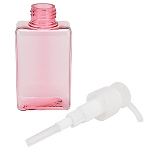 Soap Dispenser 100ml, 3Pcs Refillable Plastic Cosmetic Pump Bottle Clear Pink Hand Soap Dispenser Shampoo Lotion Travel Containers