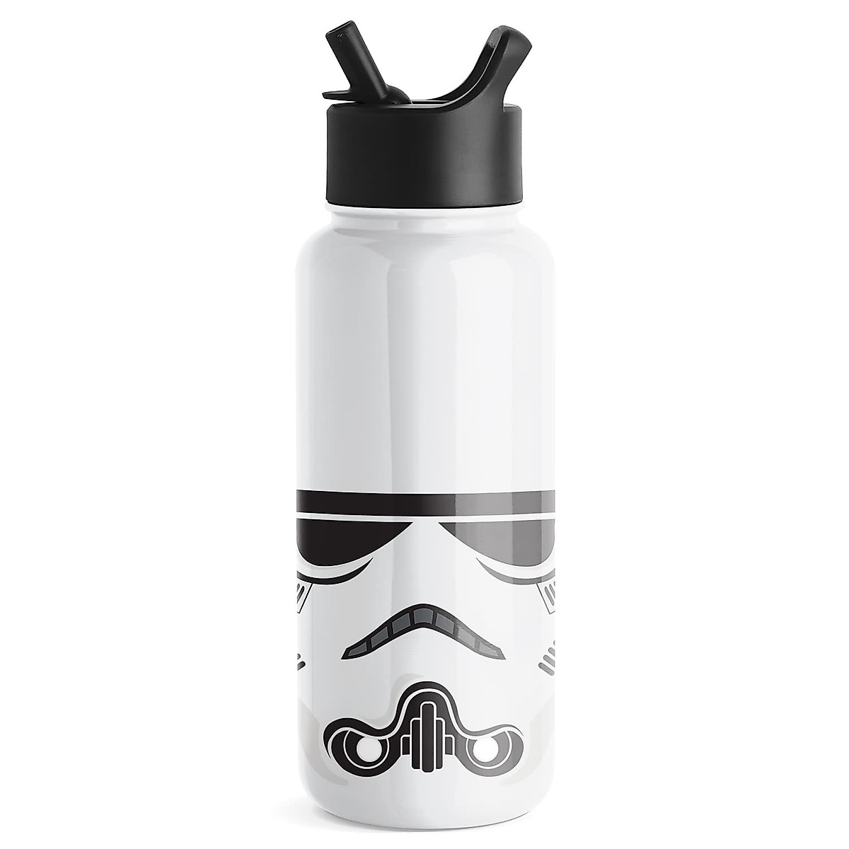 Simple Modern Star Wars Character Water Bottle with Straw Lid Vacuum Insulated Stainless Steel Metal Thermos | Reusable Leak Proof Flask for Gym, Travel, Sports | Summit Collection | 32oz Stormtrooper