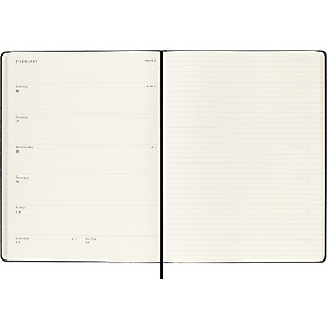 Moleskine Classic 18 Month 2022-2023 Weekly Planner, Hard Cover, XL (7.5" x 9.75"), Black