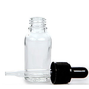 Vivaplex, 24, Clear, 10 ml (1/3 oz) Glass Bottles, with Glass Eye Droppers