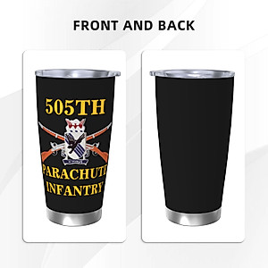 Biaomn 505th Parachute Infantry Regiment Stainless Steel Tumbler Vacuum Insulated Travel Tumbler With Lid Coffee Mug Car Cup For Home Office Outdoor 20oz