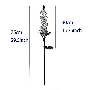 Solar Flowers Lights Outdoor Garden Waterproof Pack of 2 Cemetery Decorations for Grave, Patio Garden Decor for Outside (Yellow-2PCS)