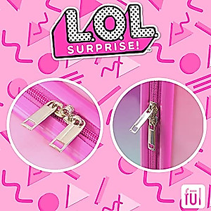 FUL L.O.L Surprise! 21 Inch Kids Rolling Luggage, Hardshell Carry On Suitcase with Wheels, Multi