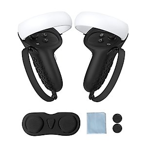 Controller Grips Compatible with Oculus Quest 2 Accessories, Silicone Grip Cover Protector, Soft Shell Skin by Gwyoneaon