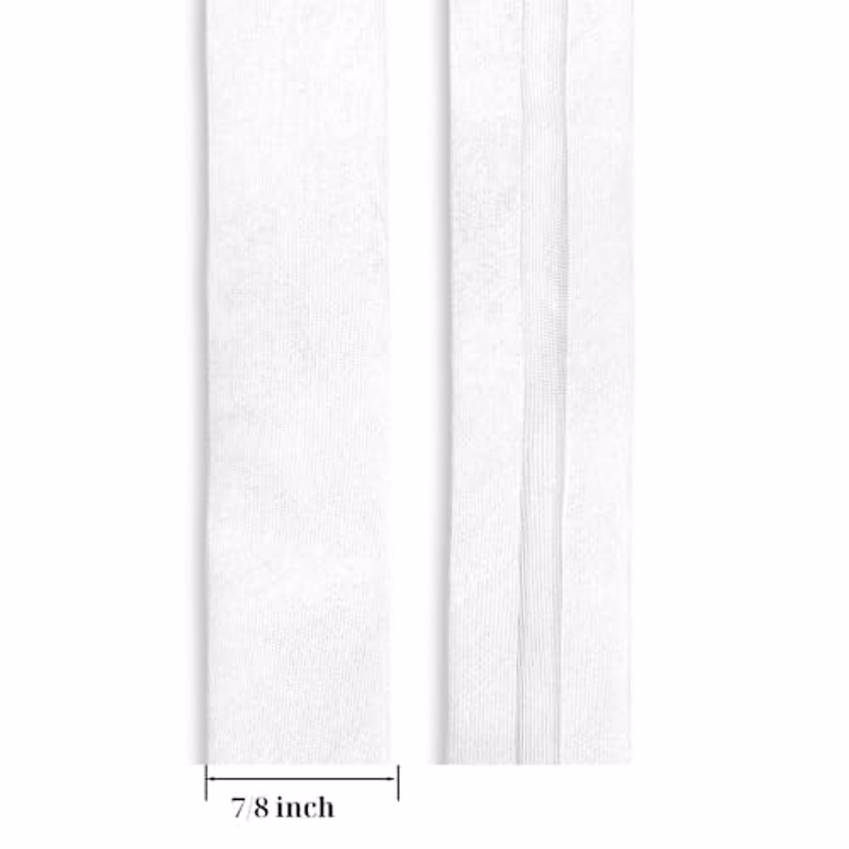 Lakesstory Double Fold Bias Tape White Quilt Binding Tape 7/8 Inch 3 Yards