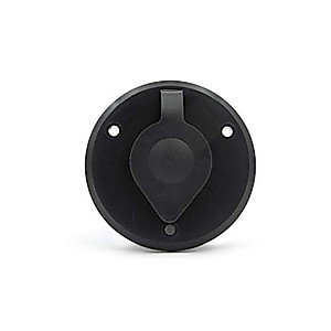 Thetford|B&B Molders RV Replacement Parts and Accessories Camper Coaxial Antenna/Cable TV Plate Large Jack Cover Polar Black PN 94321