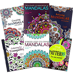 Adult Coloring Books Super Set -- 10 Deluxe Coloring Books for Adults and Teens