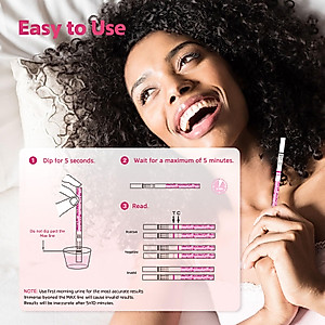 MomMed Ovulation Test Strips, 105 LH Ovulation Predictor Kit with 105 Collection Cups, Accurately Track Ovulation Test, High Sensitivity Result for Women Home Testing