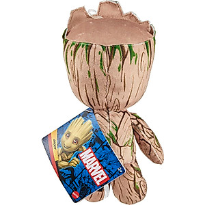 Marvel Plush Character Figure, 8-inch Groot Super Hero Soft Doll, Collectible Toy Gift for Kids & Fans Ages 3 Years Old & Up