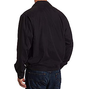 LONDON FOG Men's Auburn Zip-Front Golf Jacket (Regular & Big-Tall Sizes), Black, Large