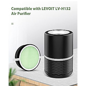 2-Pack LV-H132 Replacement Filter for LEVOIT LV-H132 Air Purifier, 3-in-1with Pre-Filter, True HEPA Filter, Replace LV-H132-RF