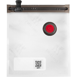 ZWILLING Fresh & Save Set 10-pc Vacuum Sealer Bags for Food, 1/2 Gallon, Reusable Sous Vide Bags, Reusable Food Storage Bags for Meal Prep, Reusable Snack Bags, Dishwasher Safe , Small, Clear