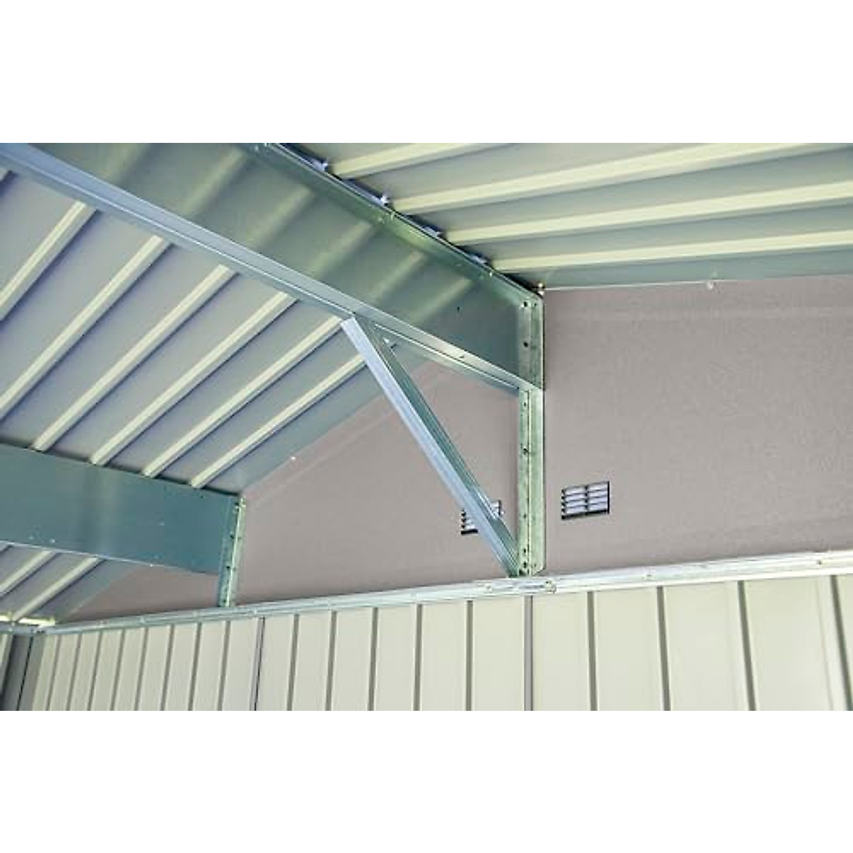 Arrow Shed Elite 10' x 12' Outdoor Lockable Gable Roof Steel Storage Shed Building, Cool Grey