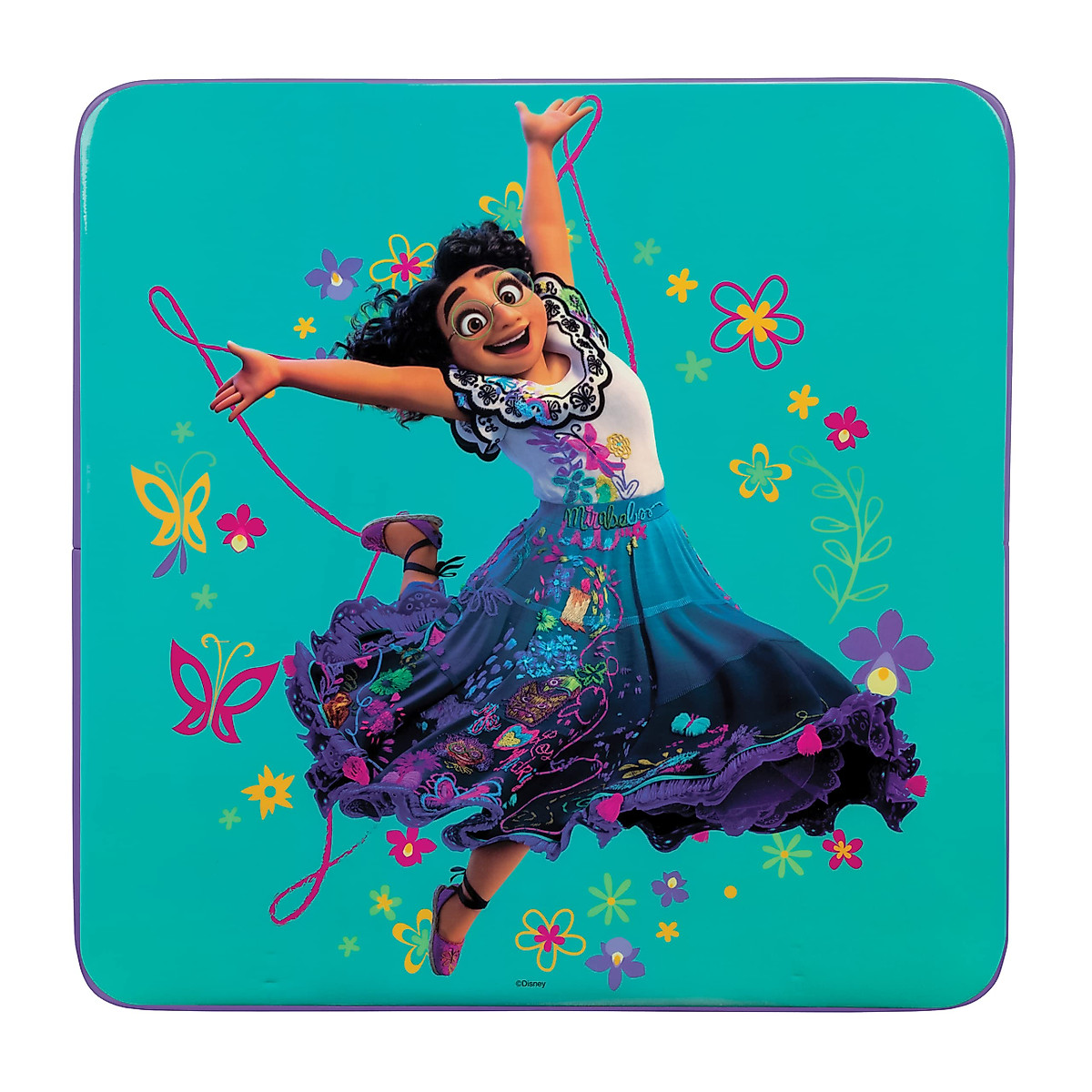 Disney Encanto Kids Table & One Chair Set, Junior Table for Toddlers 20" x 20" x 16.4"H